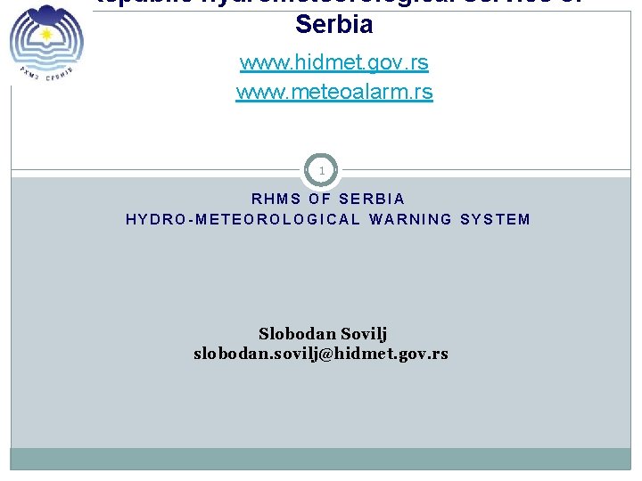 Republic hydrometeorological service of Serbia www hidmet gov