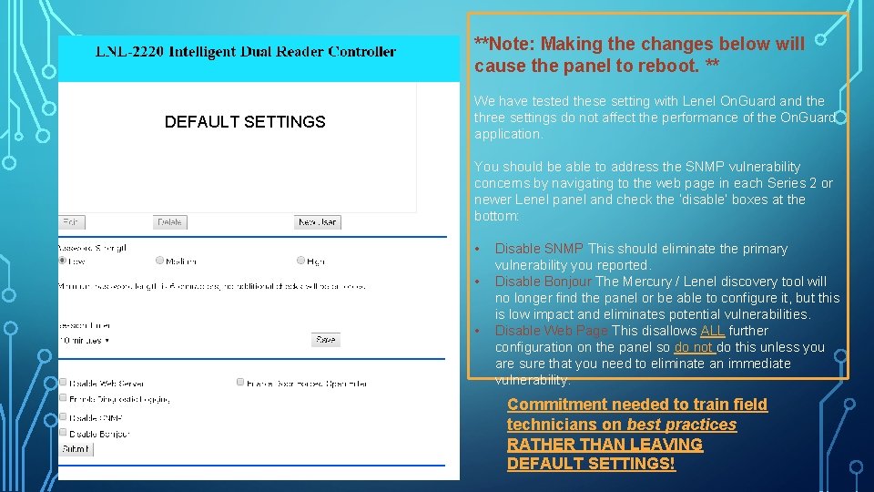 ARE YOU VULNERABLE TO ATTACK LENEL PANEL VULNERABILITIES