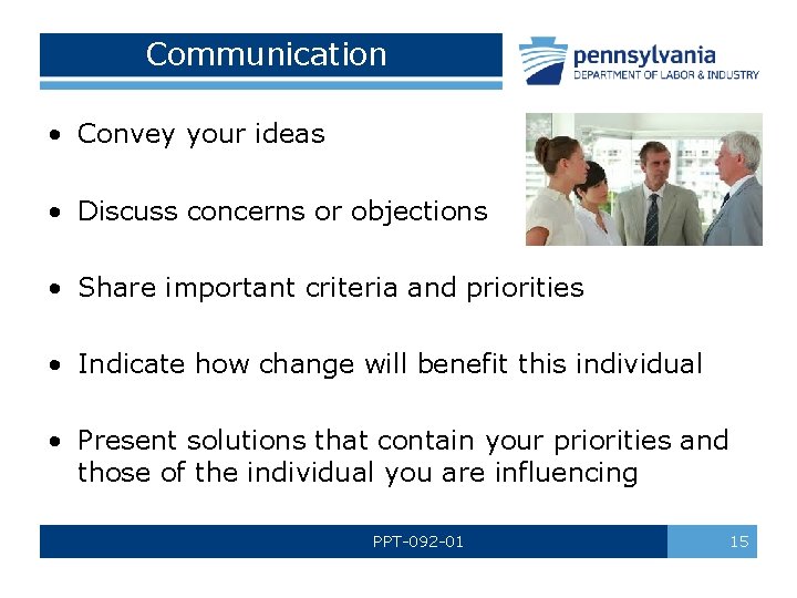 Effective Communication Bureau of Workers Compensation PA Training
