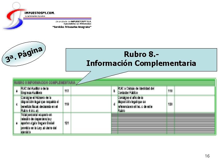 1 Impuesto a la Renta EL FORMULARIO 101