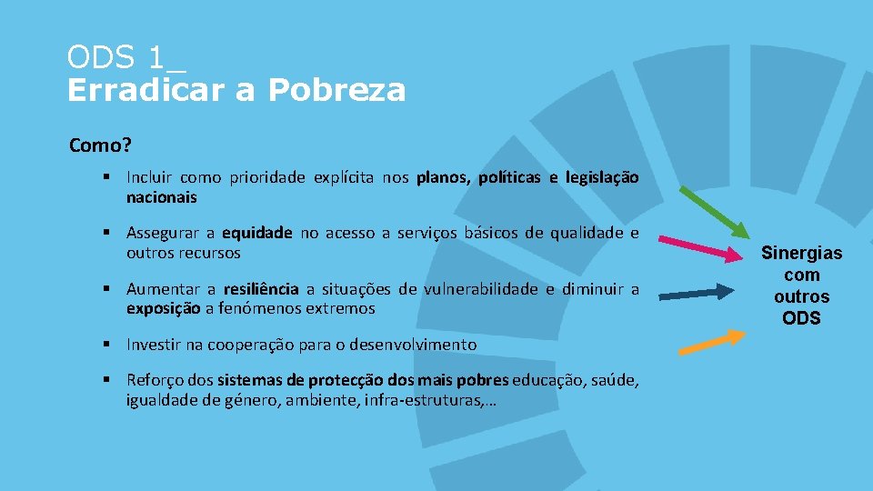 Objetivos de Desenvolvimento Sustentvel ODS 1 Erradicar a