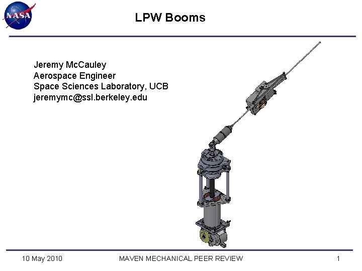 LPW Booms Jeremy Mc Cauley Aerospace Engineer Space