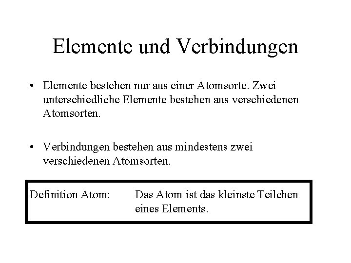 2 3 Aufbau der drei wichtigsten Stoffklassen Was