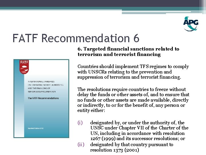 FATF Recommendation 6 Overview of Technical Requirements Lauren