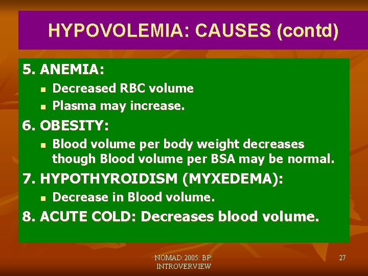 THE PHYSIOLOGY OF BLOOD AN INTRODUCTION AND OVERVIEW