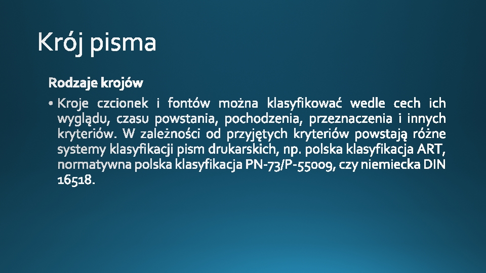 Rodzaje pisma budowa liter i znakw kroje pisma