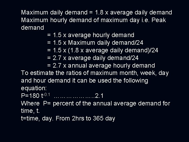Table 2 1 Water Consumption for Various Purposes
