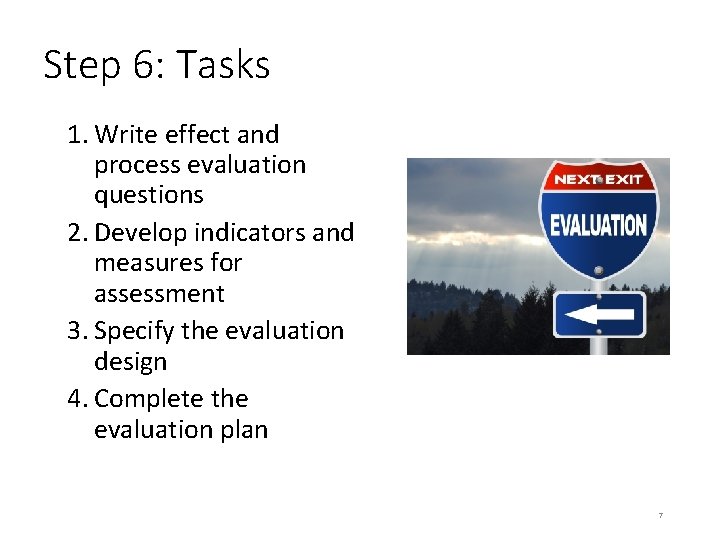 Intervention Mapping Step 6 Evaluation Plan with Patricia