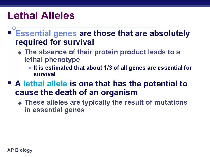 Beyond Mendels Laws of Inheritance AP Biology 2006