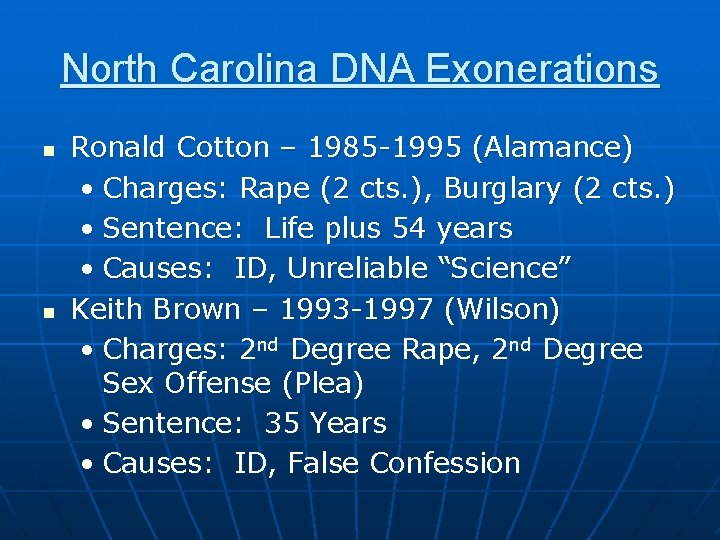 Convicted by Juries Exonerated by Science June 1996