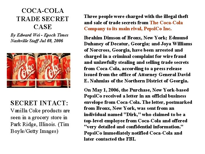 KEEPING CONFIDENCE TRADE SECRETS IN BUSINESS STRATEGY AND