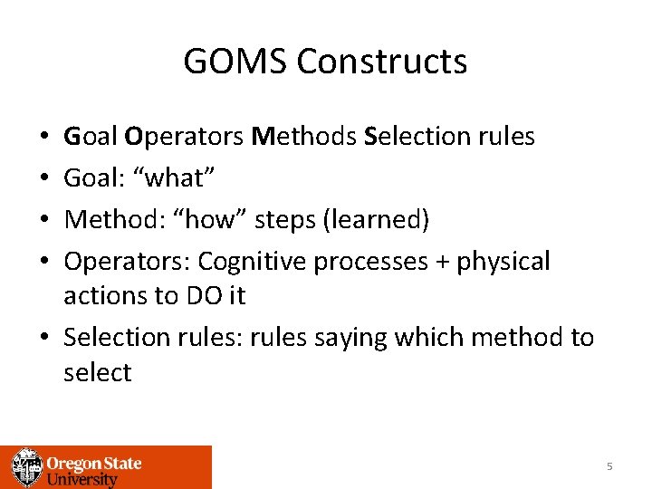 CS 352 Introduction to Usability Engineering Evaluation Analytical