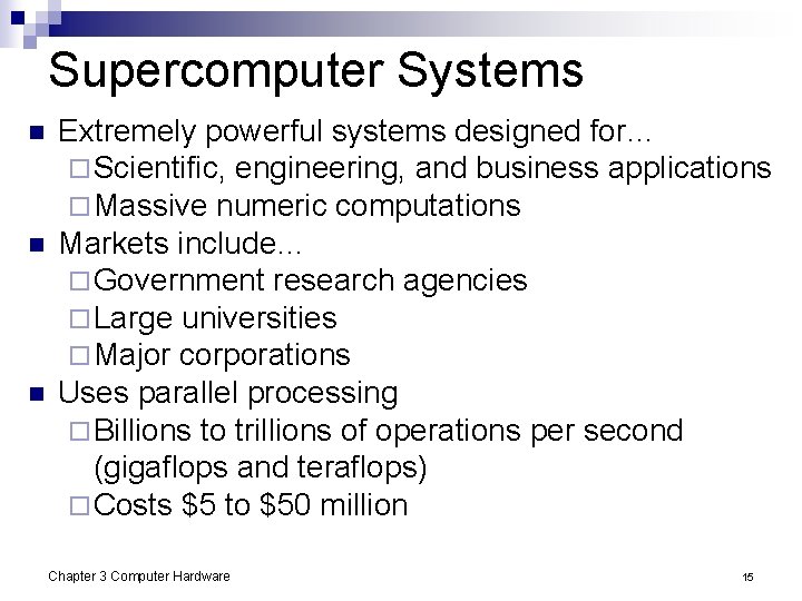 Chapter 3 Computer Hardware James A OBrien and