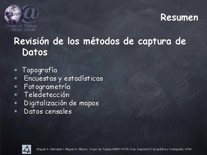 INTRODUCCIN al Caso Captura de Datos Espaciales Basado