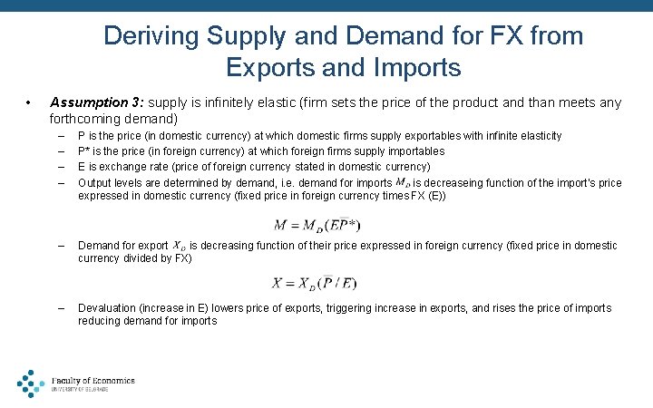Foreign Exchange Market and Trade Elasticities IMQF course