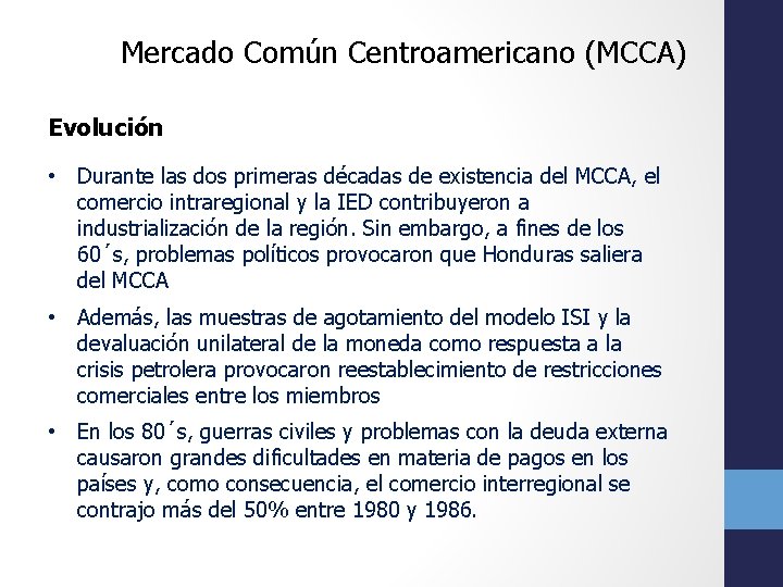 EL MERCADO COMN CENTROAMERICANO MCCA Y EL SISTEMA