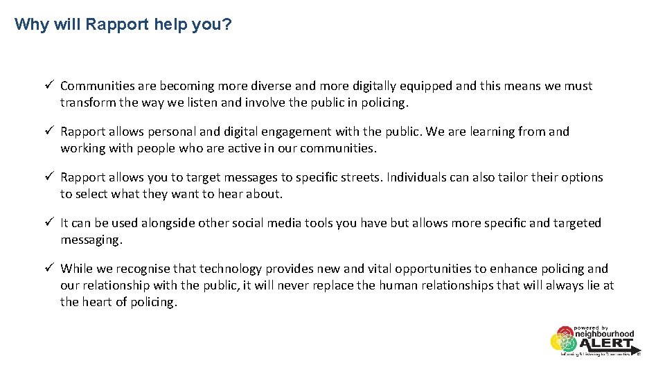 An introduction to the Rapport admin system A