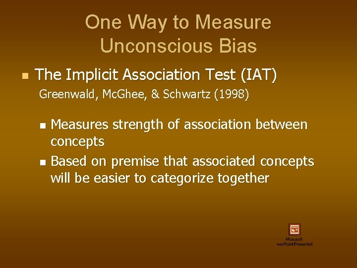 The Science of Unconscious Bias Toni Schmader Department