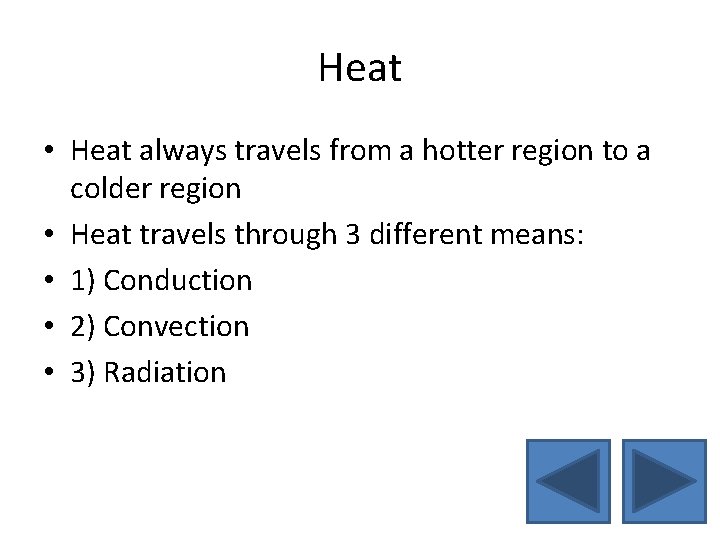 Unit 9 Transfer of Thermal Energy Self Learning