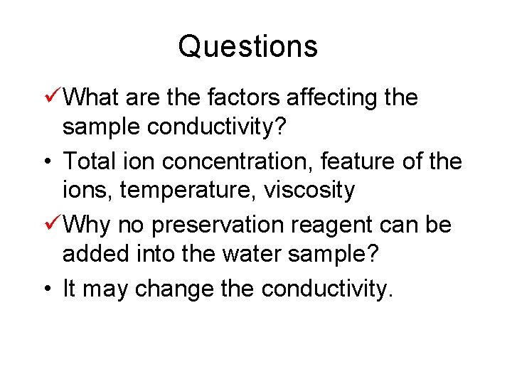 2 3 Determination of Conductivity Purpose To understand