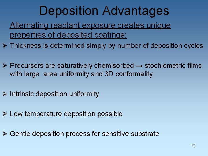 Atomic Layer Deposition ALD Maryam Ebrahimi University of