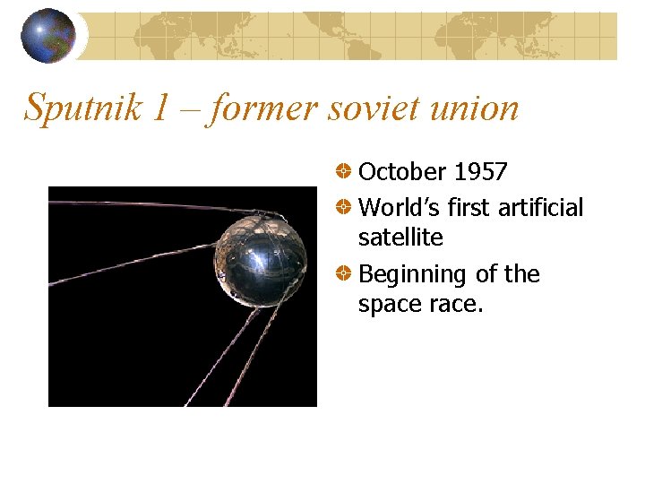 History of Space Flight Earth science Sputnik 1
