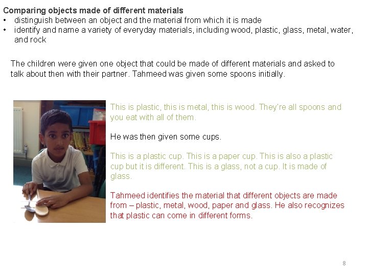 PLAN Primary Science Supporting Assessment Everyday Materials Year