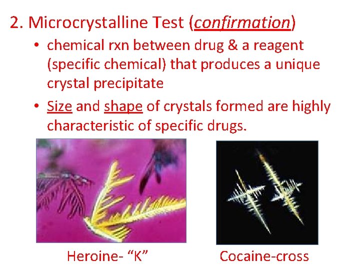 IV Screening for Drugs 1 Color Tests presumptive