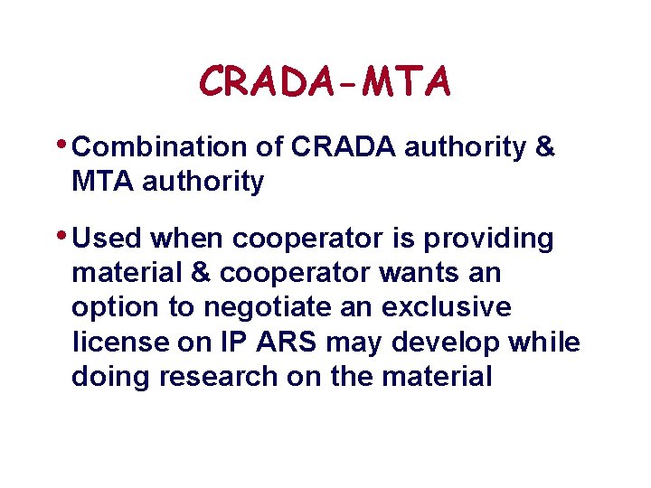 Principles of ARS Technology Transfer Rob Griesbach Office