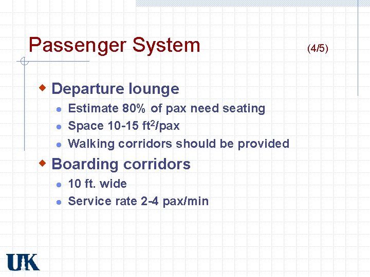 Terminal Design Passenger Processing errata w Consider TSA