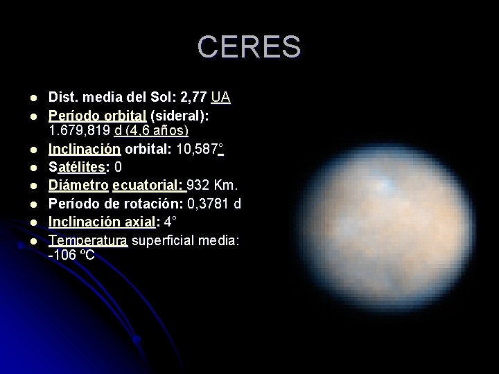 EL SISTEMA SOLAR EL SOL l l l