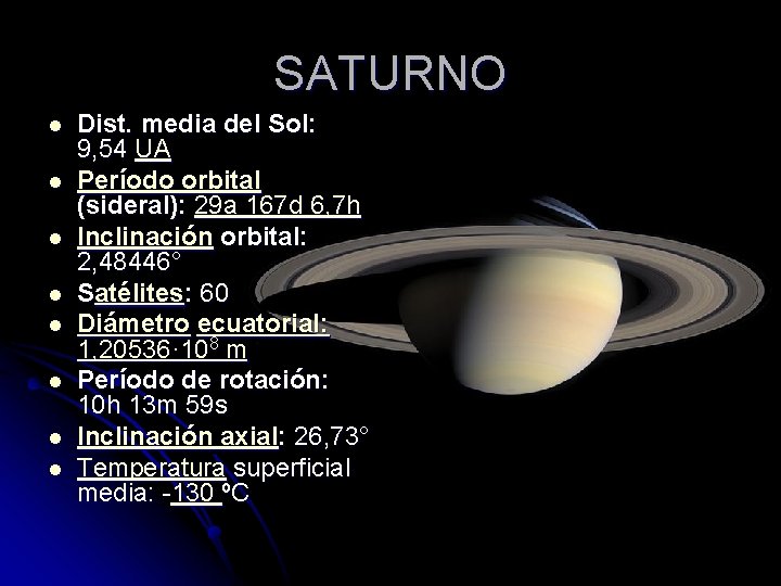 EL SISTEMA SOLAR EL SOL l l l