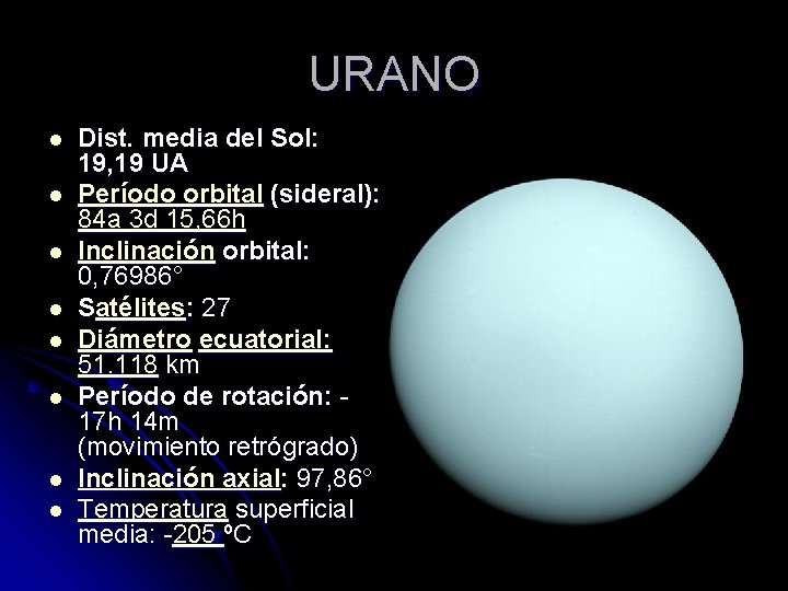 EL SISTEMA SOLAR EL SOL l l l