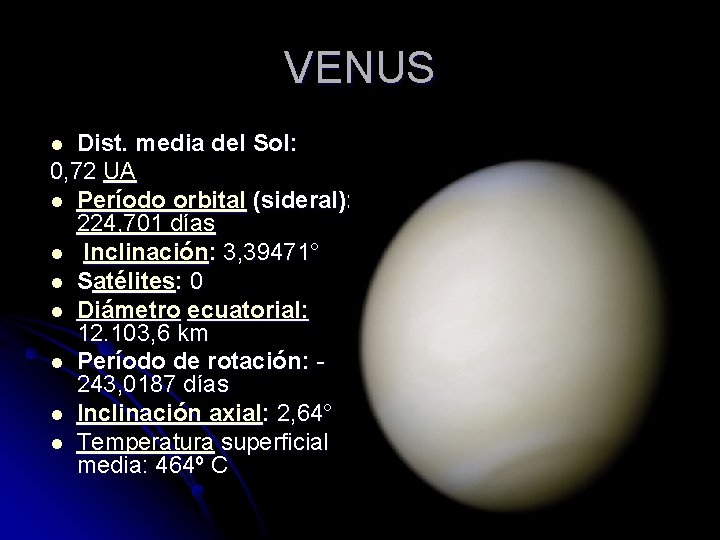EL SISTEMA SOLAR EL SOL l l l