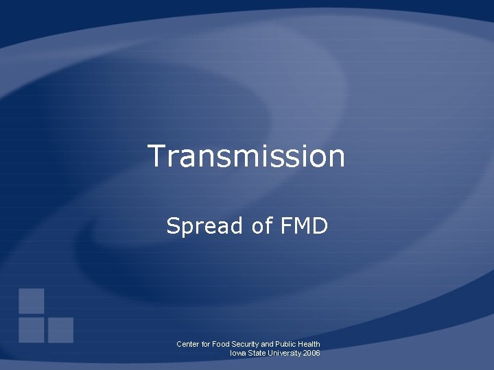 FootandMouth Disease FMD Center for Food Security and