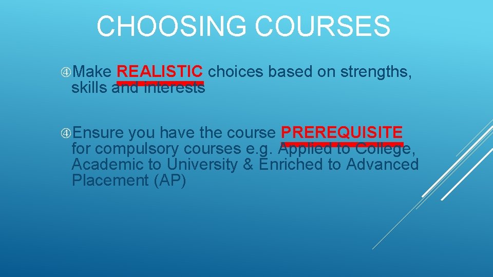 MONSIGNOR PERCY JOHNSON COURSE SELECTION MYBLUEPRINT CA Grade