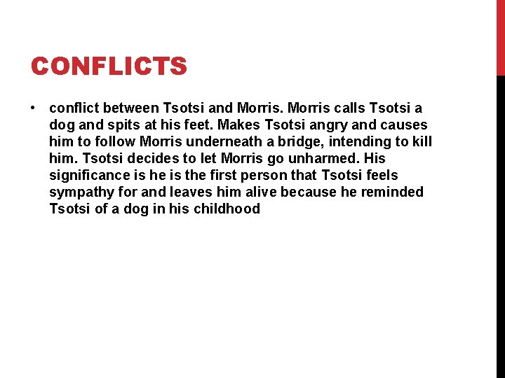 CHARACTER NOTES MORRIS BY KIARA SOPHIE AND OLIVIA