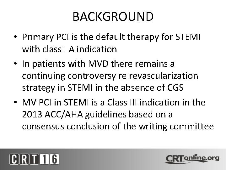 Management of MultiVessel Disease in the STEMI Patient