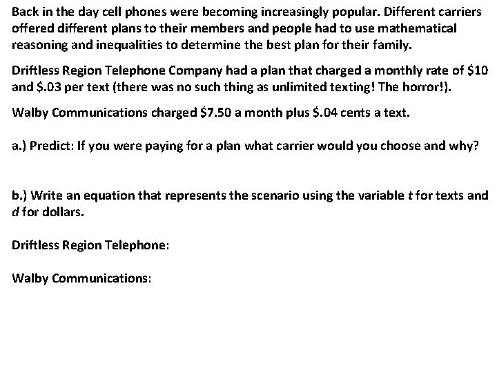 MSA 3 5 Solving Inequality Equations Learning Target