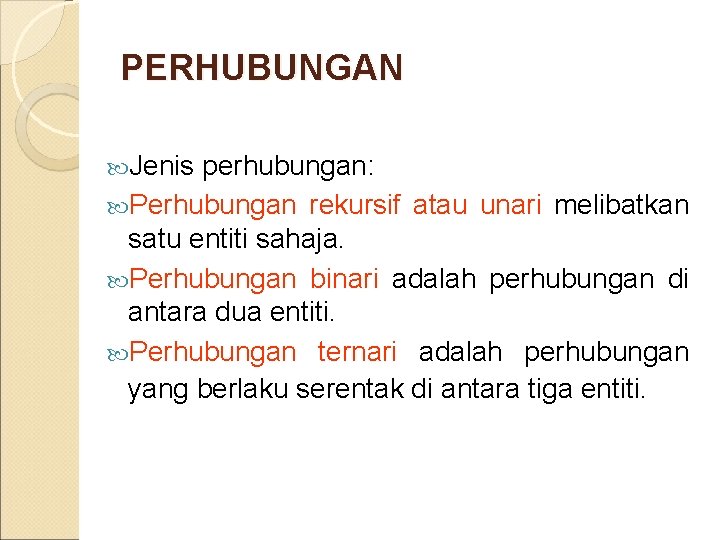 MODEL PERHUBUNGAN ENTITI ENTITYRELATIONSHIP DIAGRAM ER DIAGARAM Di