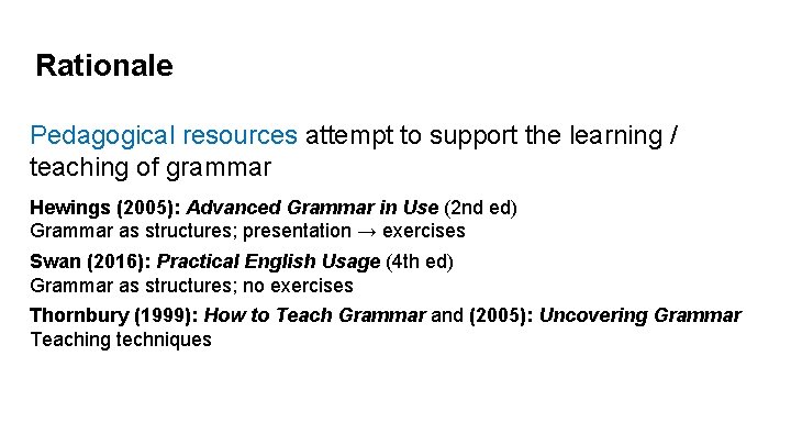 The 7 Cs A Pedagogical Framework for Grammar