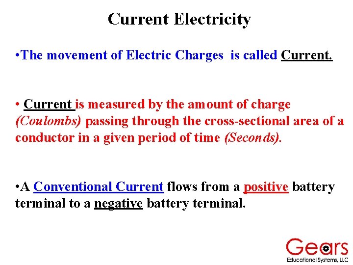 DC Current Electricity and Magnetism in Electrical Conductors