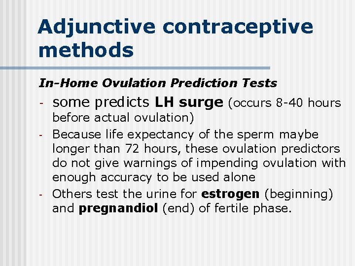 Contraceptive Method Advice and role of the pharmacist