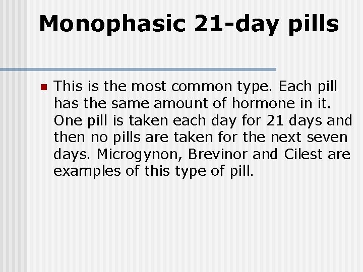 Contraceptive Method Advice and role of the pharmacist