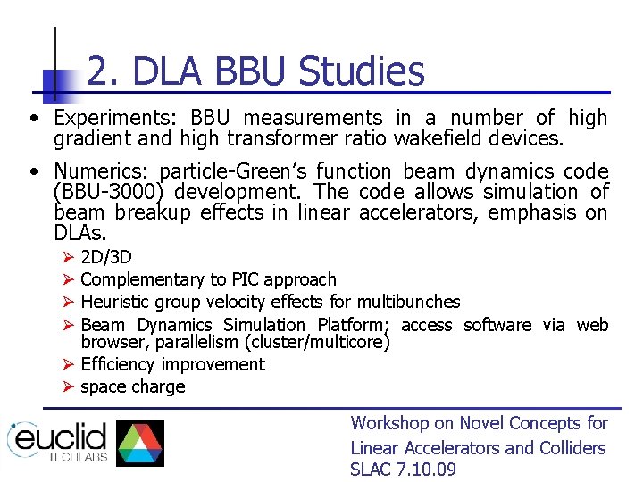 Dielectric Based HG Structures II Diamond Structures BBU