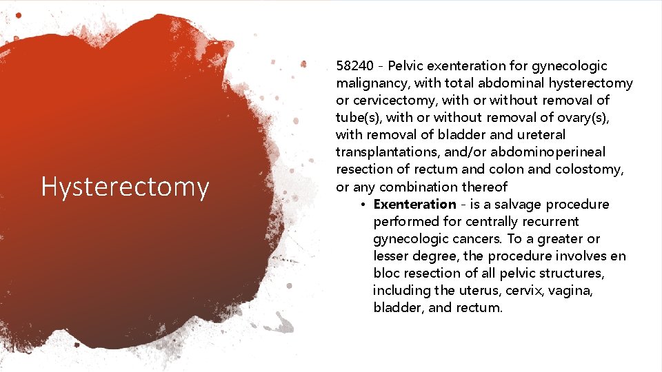 OBGYN Outpatient Surgery Coding Anatomy Anatomy Terminology Hystero