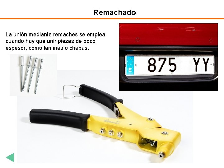 Uniones de piezas metlicas Uniones fijas Uniones desmontables