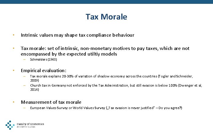 Explaining Shadow Economy and Tax Evasion from Rational