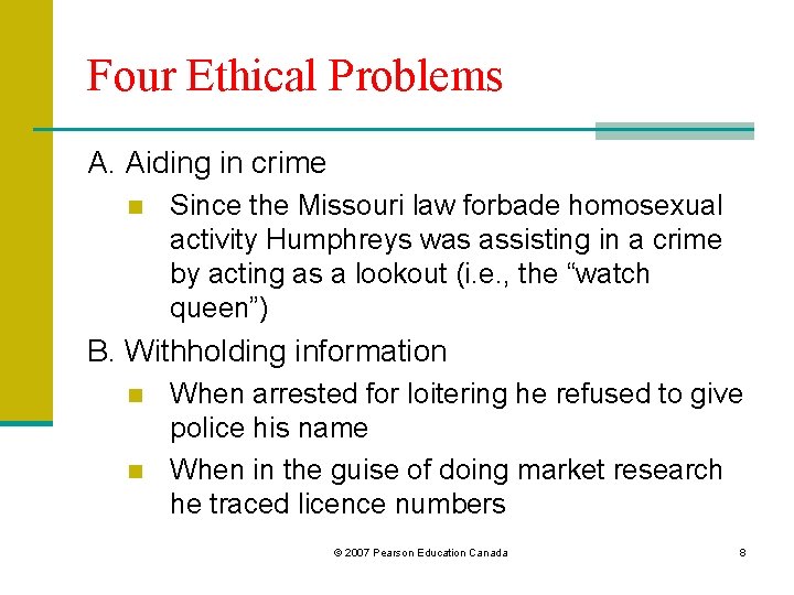 Chapter 11 Ethical Issues Winston Jackson and Norine