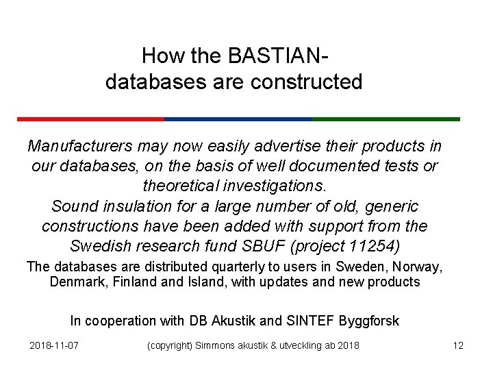 Calculate sound insulation according to EN ISO 12354